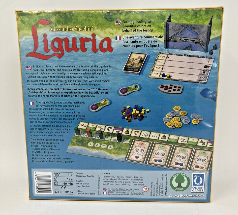 LIGURIA Board Game New, Alessandro Zucchini, Queen Games NEW SEALED | eBay
