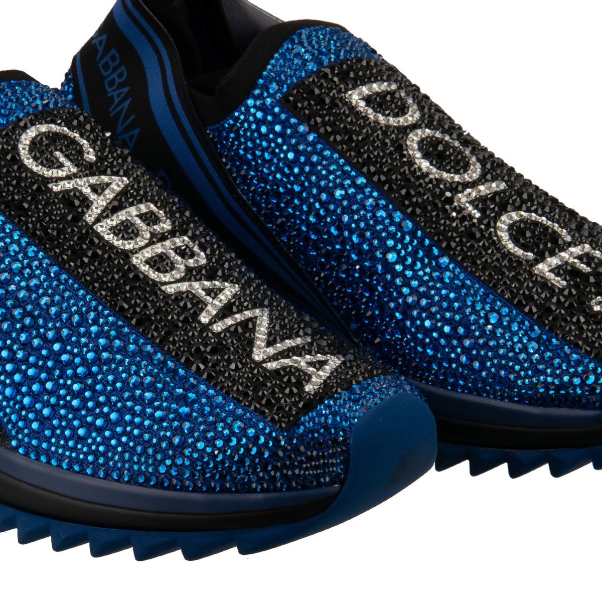 DOLCE & GABBANA Crystal DG Logo Slip-On Sneaker Shoes DOLCE & GABBANA Crystal DG Logo Slip-On Sneaker Shoes