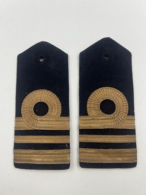 Genuine WW2 Royal Navy Officers Rank Epaulettes Lieutenant Commander ...