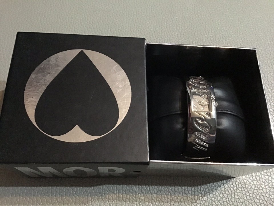 NEW LADIES MORGAN DE TOI WATCH ROUND SILVER DIAL STAINLESS STEEL ...