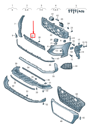 NEW AUDI RSQ8 FRONT BUMPER CENTER GRILLE 4M8807647B NO IMPORT DUTIES TO ...
