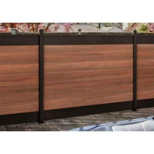 Veranda Euro Style Surface Mount Fence Post Kit 6 ft. Aluminum ...
