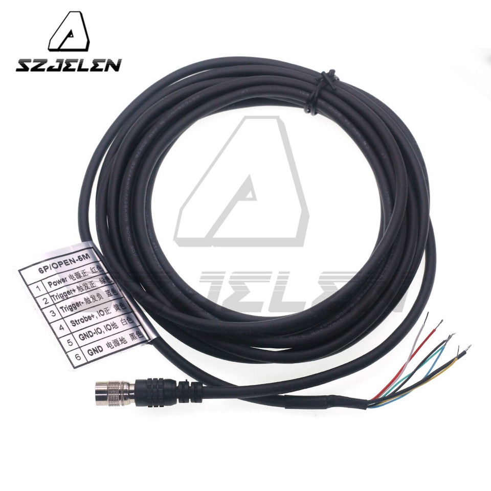 Hirose 6pin Basler GIGE AVT SFCC-6S Power Input/Output Trigger Cable ...