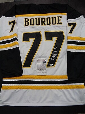 Ray Bourque Boston Bruins Autographed INSCRIB HOF 04 White Style Jersey ...