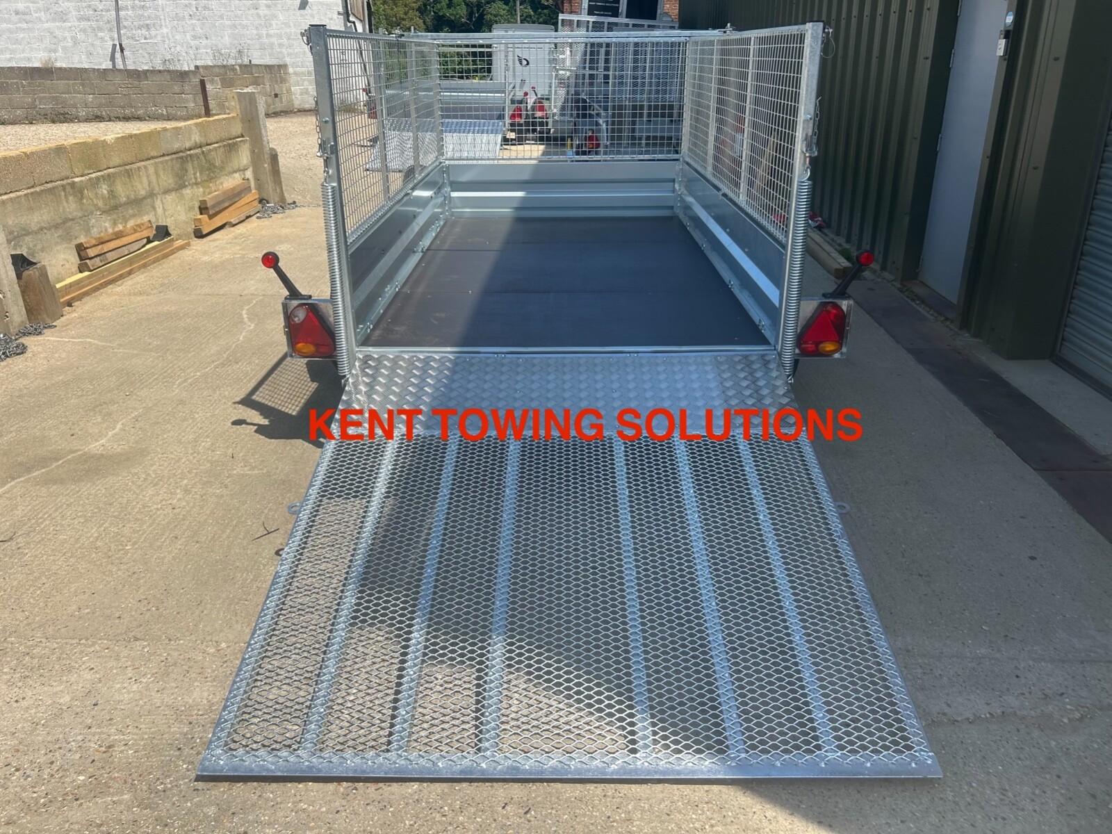NEW Indespension 10ft x 6ft General Purpose Trailer + Ramp + Mesh Sides ...