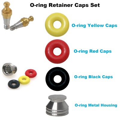 Dental O-ring Retainer Caps Set for Ball Attachment Abutment fit ...