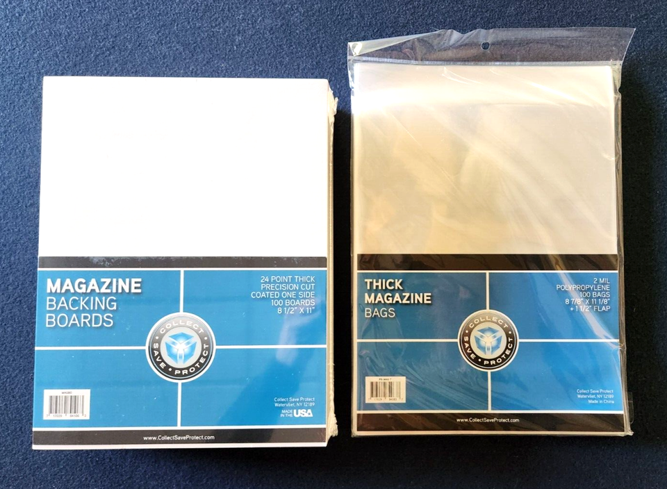 100 New CSP Thick Magazine Bags And Boards - Acid Free Archival ...