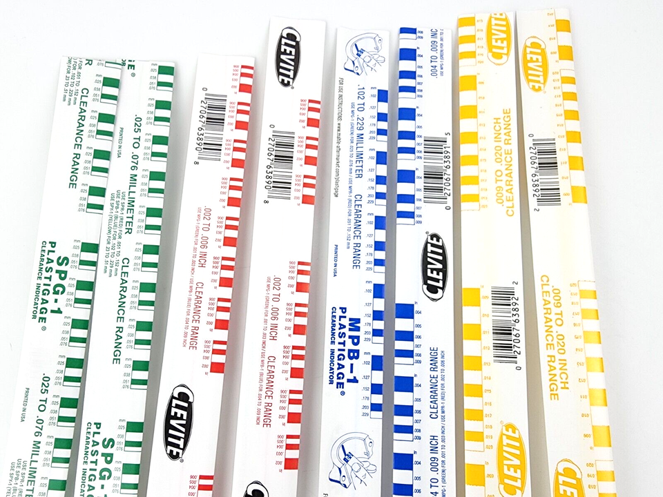 8pcs Plastigage Blue Red Green Yellow Main Rod Bearing Clearance Gauge ...