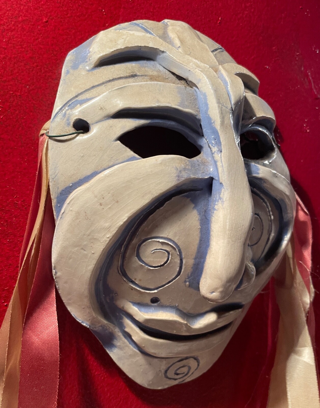 Signed Perry Morgan Mardi Gras Mask - Gem