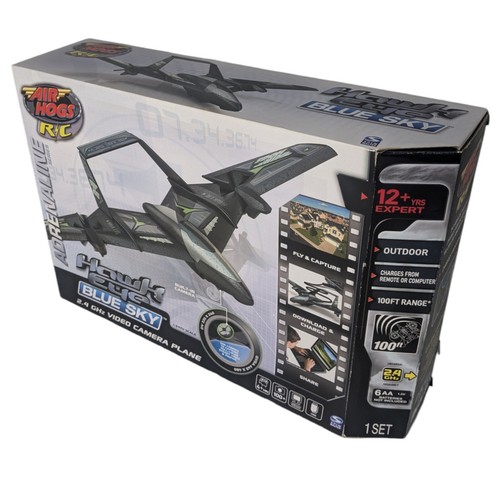 Air Hogs R/C Hawkeye Hawk Eye Blue Sky Adrenaline Video Camera Plane ...
