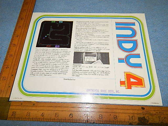 1976 Atari Kee Games INDY 4 Four Player Video Arcade Game Advertising ...