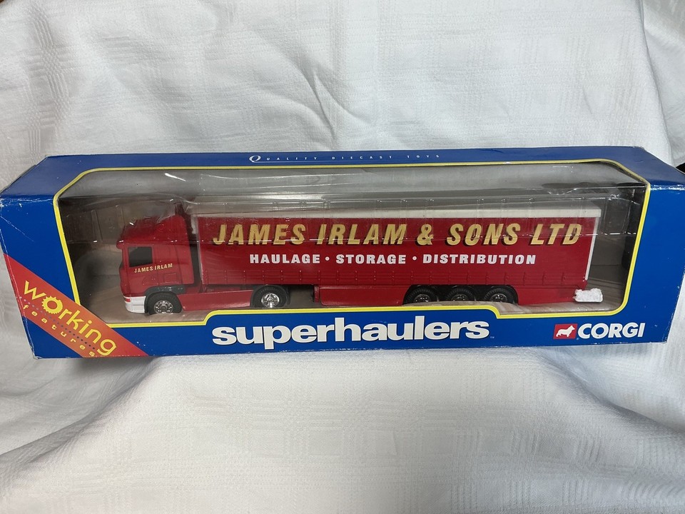 CORGI SUPERHAULERS 59509 SCANIA CAB & CURTAINSIDE - JAMES IRLAM - BOXED ...