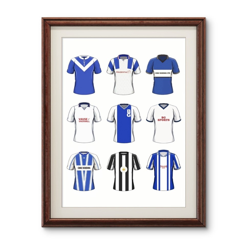 Barrow AFC Football Shirt, Barrow Football Poster, Football Top Print ...
