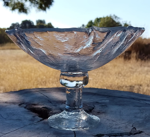 Rare Vintage Pukeberg Pedestal Bowl by Uno Westerberg 1970s SWEDEN 24CM ...