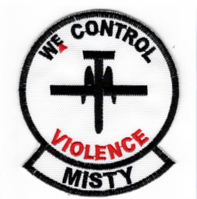 3.75" AIR FORCE 25 FGS WE CONTROL VIOLENCE MISTY MILITARY EMBROIDERED ...