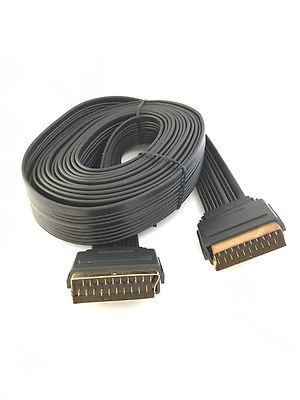 5m Scartkabel Premium Qualität, 21 pol. Einzelschirmung 5 m gold ...