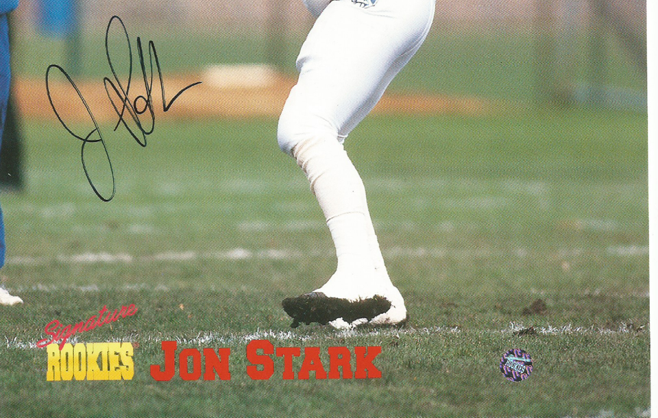 JON STARK 1995 SIGNATURE ROOKIES 8 X 10 CERTIFIED ON-ITEM AUTO WITH SR ...