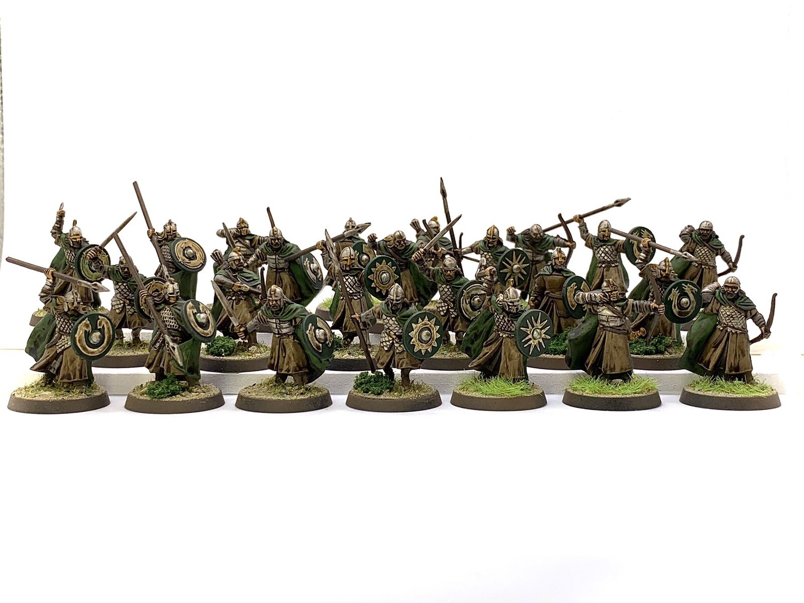 ROHAN WARRIORS ARMY! 24 lord of the rings warhammer HOBBIT 28mm Painted ...