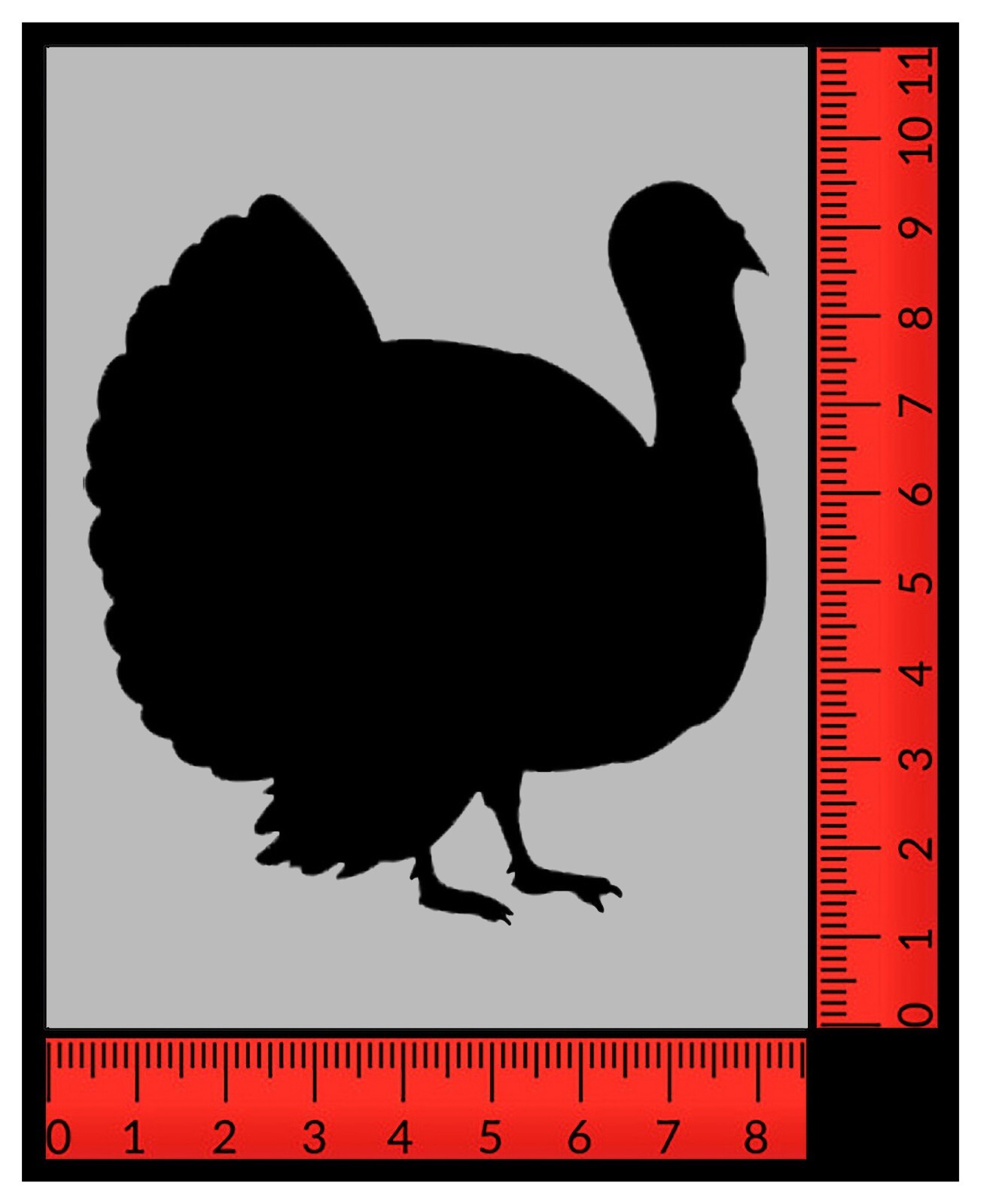 Fat Thanksgiving Turkey Stencil 8.5" x 11" Custom Stencil FAST FREE ...