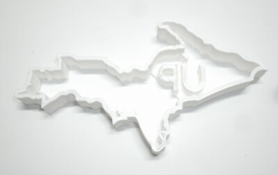 PURE MICHIGAN UPPER PENINSULA UP INITIALS IN OUTLINE COOKIE CUTTER USA ...