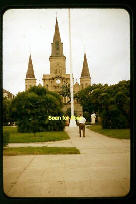 Jackson Square, New Orleans, Louisiana in mid 1950's, Kodachrome Slide ...