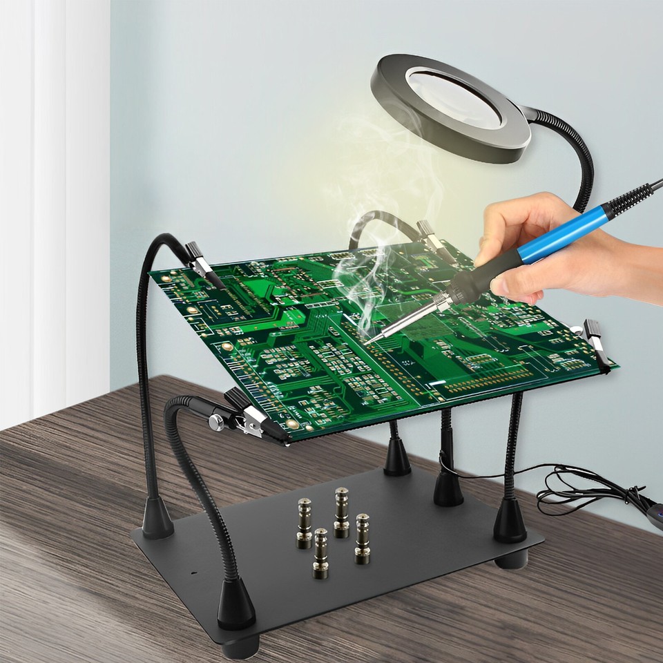 Helping Hands Soldering Station Magnetic Helping Arms Soldering Stand ...