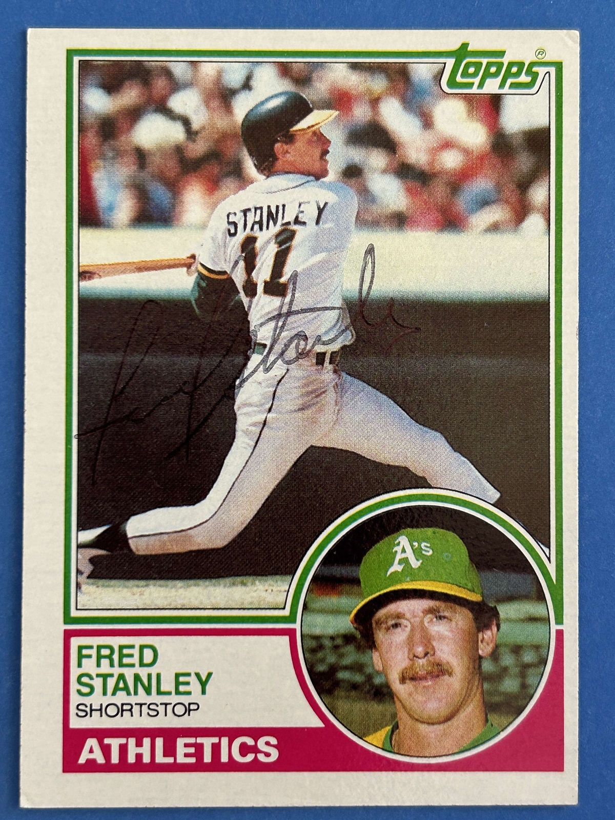 Fred Stanley Autograph Signed 1983 Topps Oakland A's | eBay