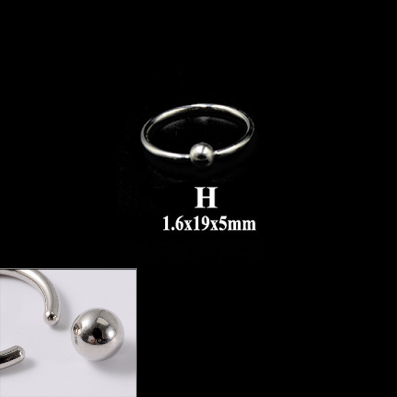 4PC Easy Fit Large Gauge BCR 3-12mm Heavy CBR Ball Closure Ring PA ...