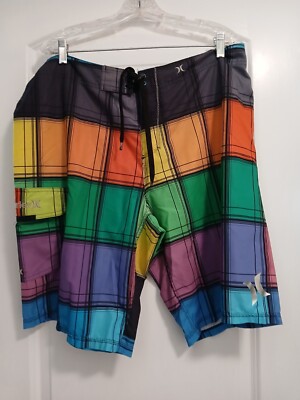 Hurley Phantom Surfboard Shorts Swim Trunks Mens Multicolor Beach, Size ...