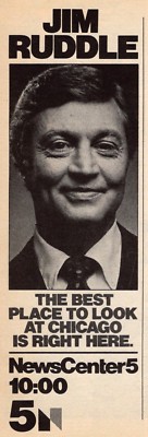 1978 TV AD JIM RUDDLE NEWS REPORTER CHANNEL 5 BEST PLACE TO LOOK AT ...