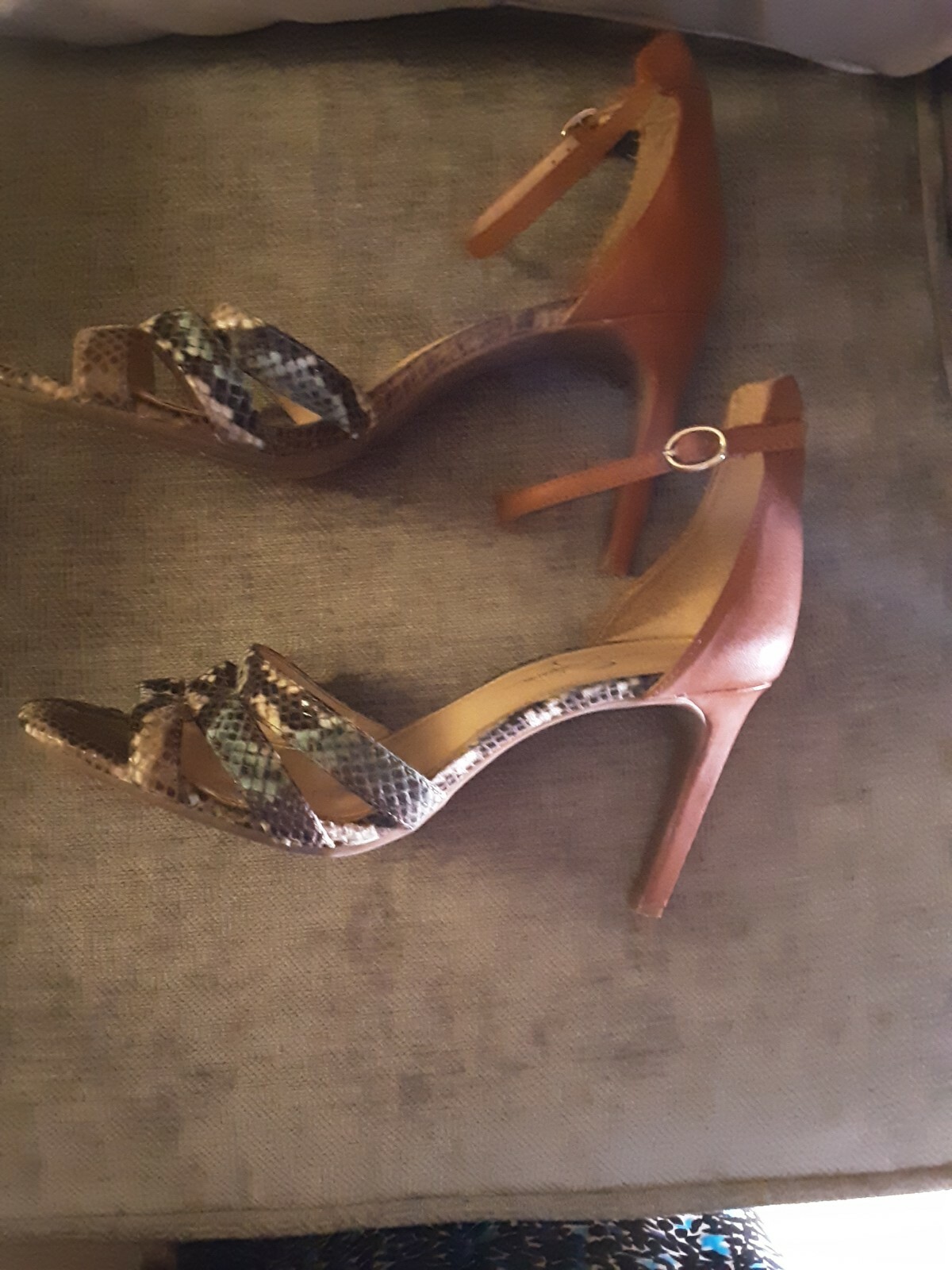 Jessica Simpson Jessie’s Snakeskin Heel with Ankle Strap Size 10 | eBay