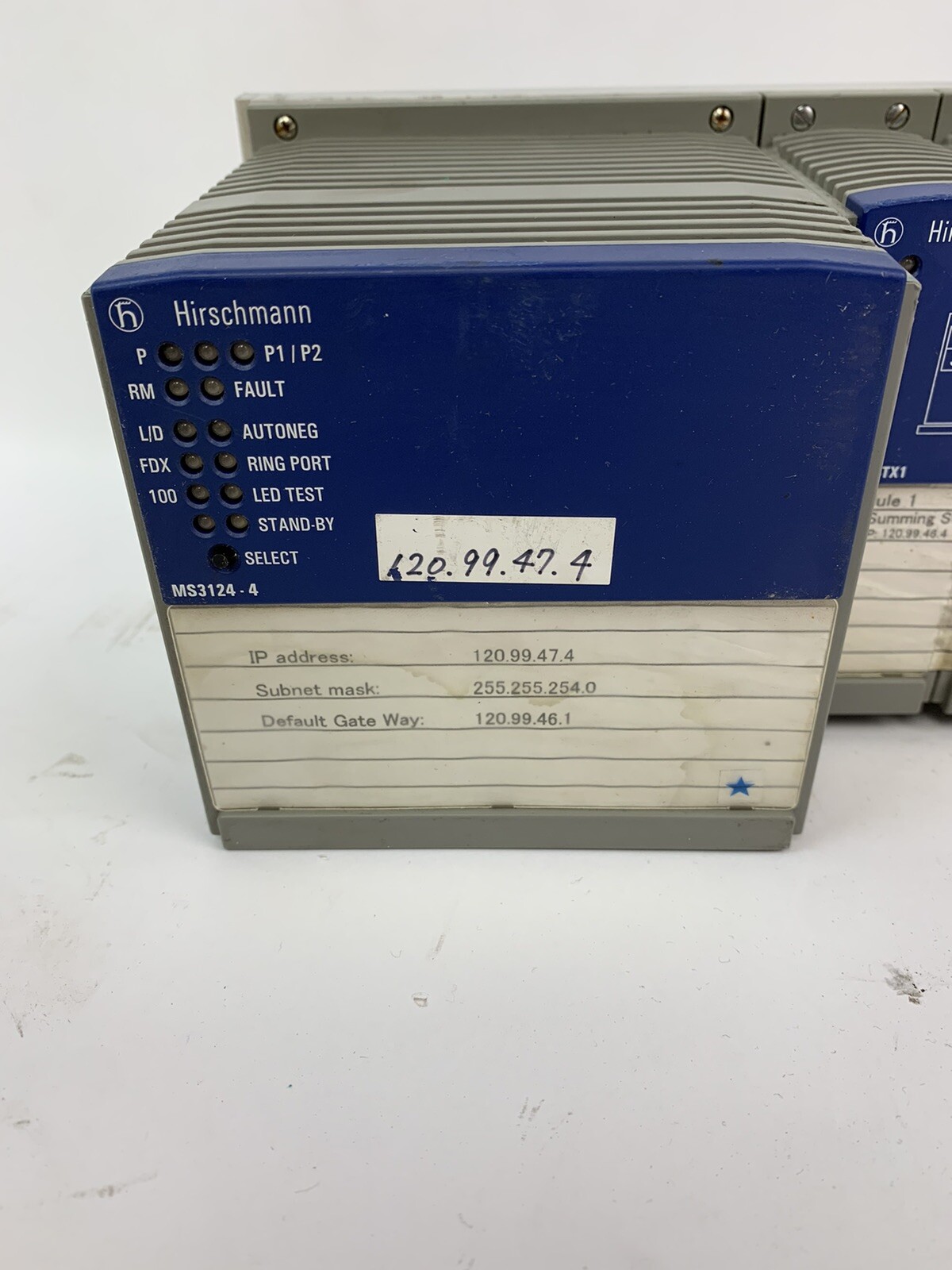 Hirschmann MS3124-4 Mice Switching Module with (6) MM2-4TX1 Media ...