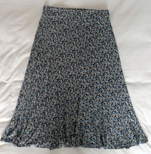 Ladies Skirt made by Brora Size 14 floral pattern elasticated waist ...