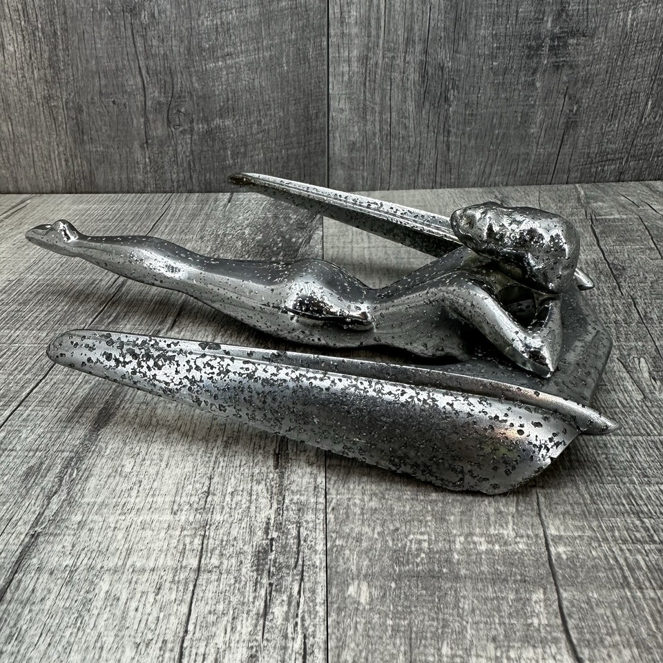 Vintage 1950's Nash Flying Lady Goddess Hood Ornament Chrome Nash ...