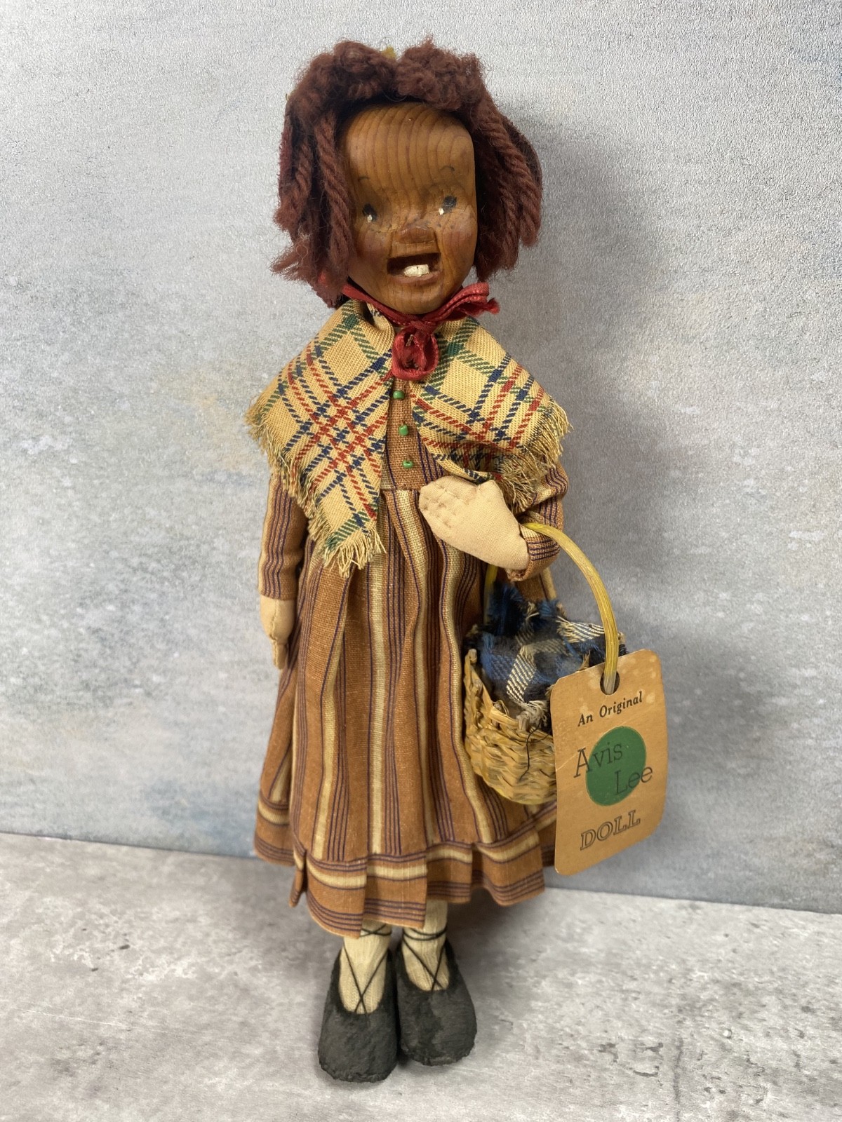 Rare 40s Avis Lee Doll 10" Little Nell Charles Dickens Carved Wood Folk ...