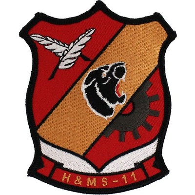 Marine Headquarters and Maintenance Squadron H&MS-11 Patch 3 1/2" x 4 1 ...