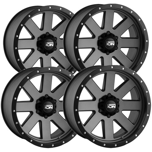 (Set of 4) Ion 134 17x8.5 6x5.5" -6mm Gunmetal Wheels Rims 17" Inch | eBay
