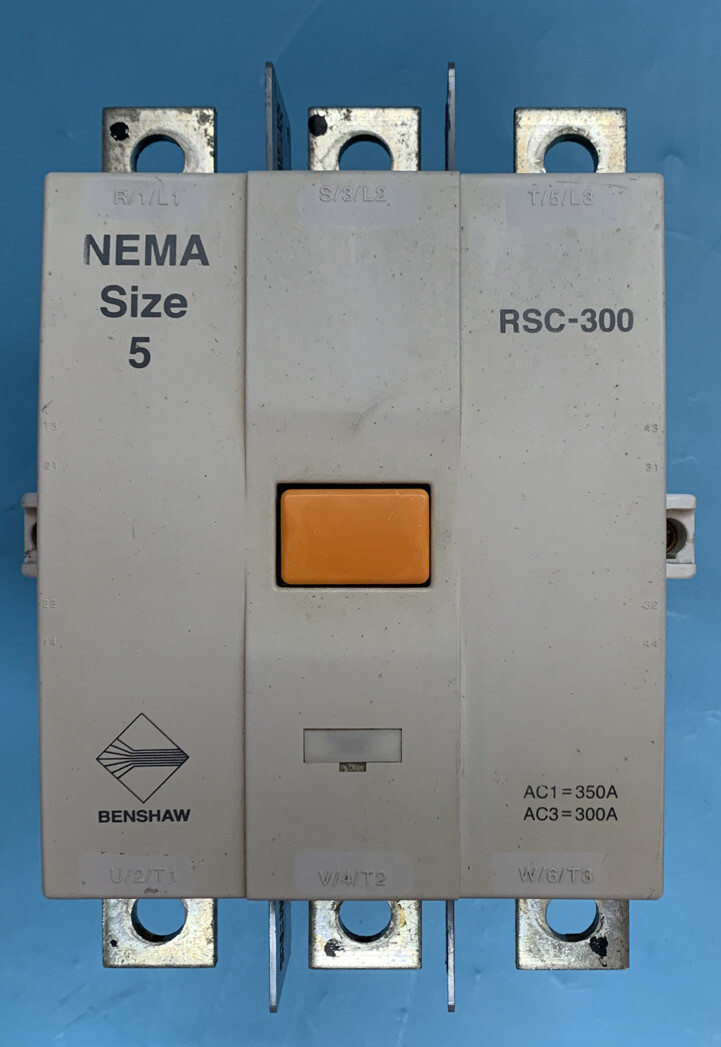Benshaw NEMA Size 5 Magnetic Contactor Rsc-300 200hp for sale online | eBay
