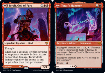 1 x Toralf, God of Fury // Toralf's Hammer - Foil - Kaldheim - Light ...
