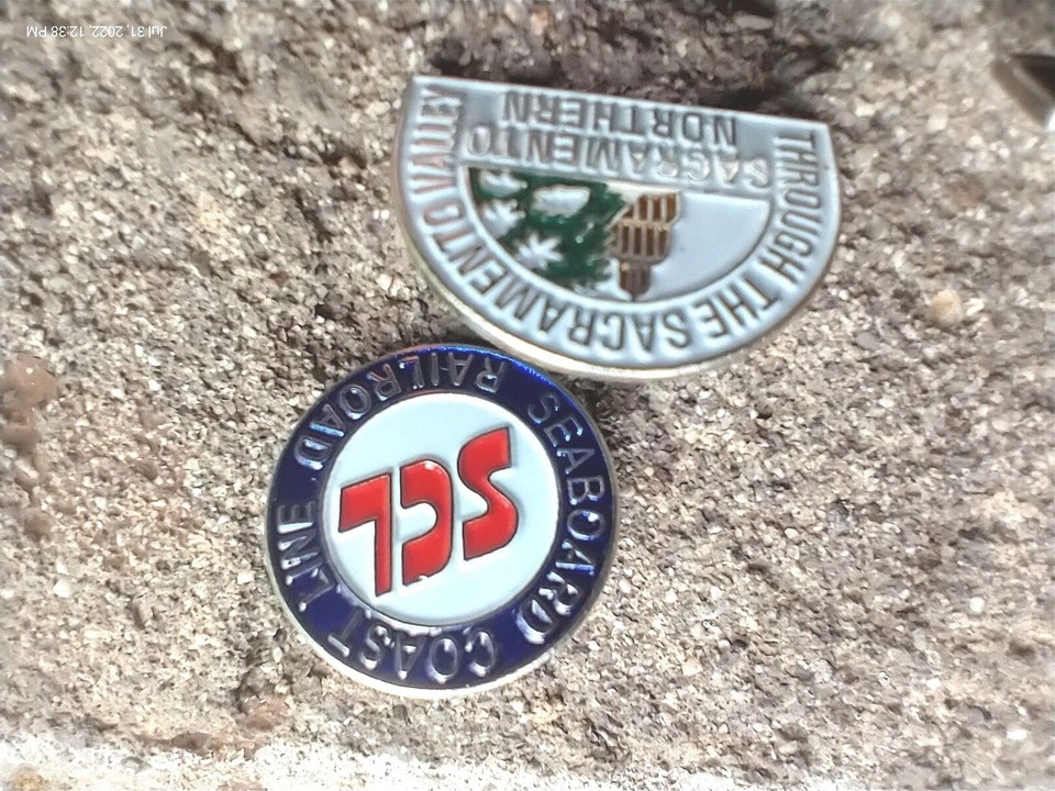 Surprise bag lot of 10 Railway railroad train engine Hat Tack Lapel ...