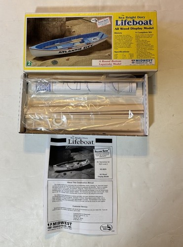 Midwest Products The Sea Bright Dory Lifeboat All Wood Display Model ...