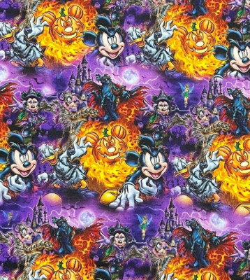 Disney Halloween Mickey Mouse, Donald, Goofy, Minnie | 100% Cotton ...