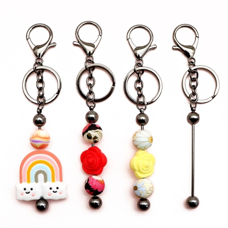 Unique Gift Metal Bead Keychain Multifunctional Bead Piercing Keyring ...
