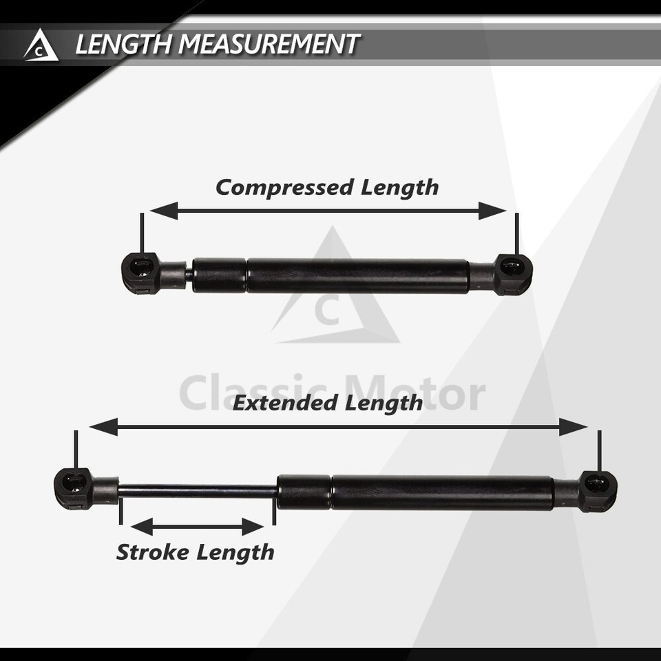 2Pcs 14.5" 61lb Gas Shocks Struts for Leer ARE Camper Shell Topper Rear ...
