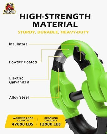 1/2 Safety Chain Connector, 2pack for Trailer Chains, 12000Lbs Load ...