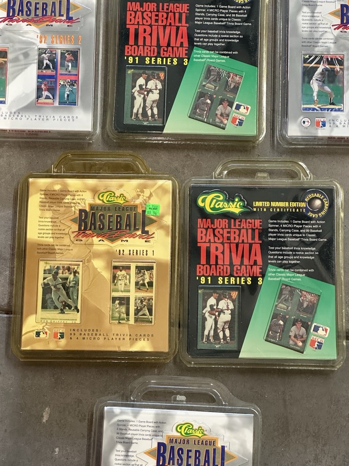 HUGE Lot of Sealed 1989-1992 Classic Travel Baseball Card Games Complete Sets 9 | eBay