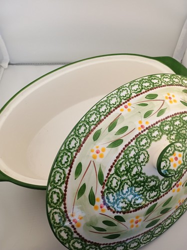 Temp-Tations Old World Green 2-Quart Oval Casserole Dish. Presentable ...