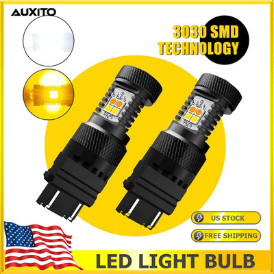 3157 4157 Switchback LED Turn Signal Lights Anti Hyper Flash WHITE ...