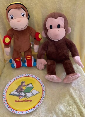 PBS Kids Curious George Plush Monkey Roller Skating Applause 15 ...