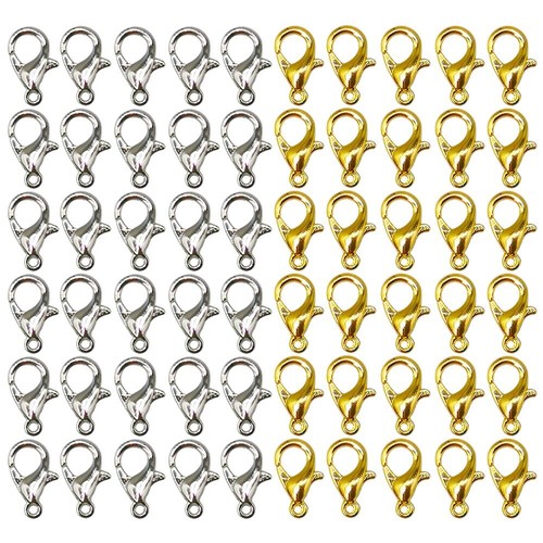 100 pcs Lobster Clasps Metal Alloy Small Lobster Claw Clasps for DIY ...